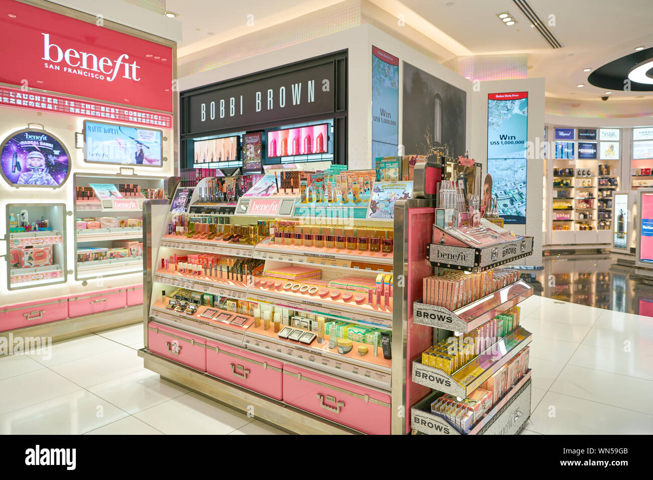 DUBAI, UAE - CIRCA JANUARY, 2019: cosmetics on display at Dubai ...