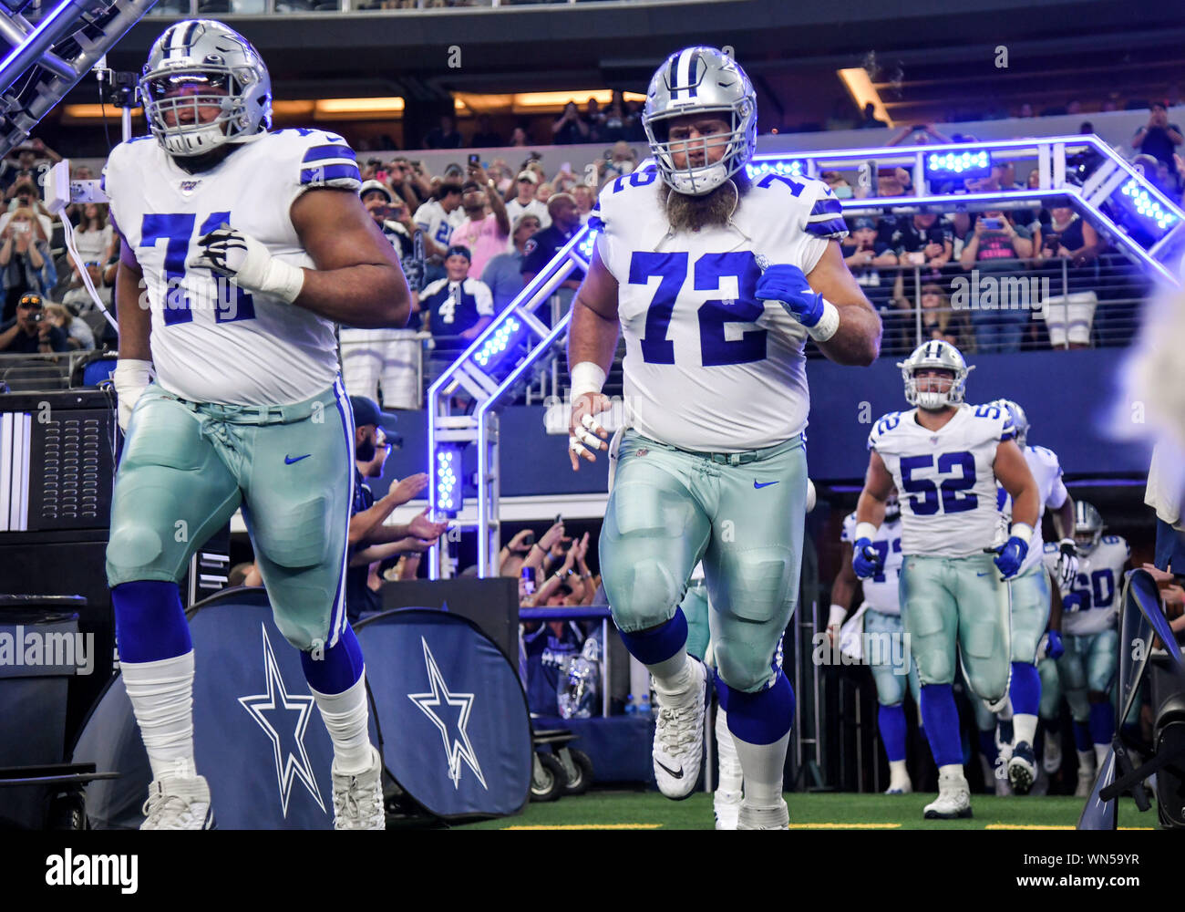 August 24th, 2019:.Dallas Cowboys center Travis Frederick (72) during ...