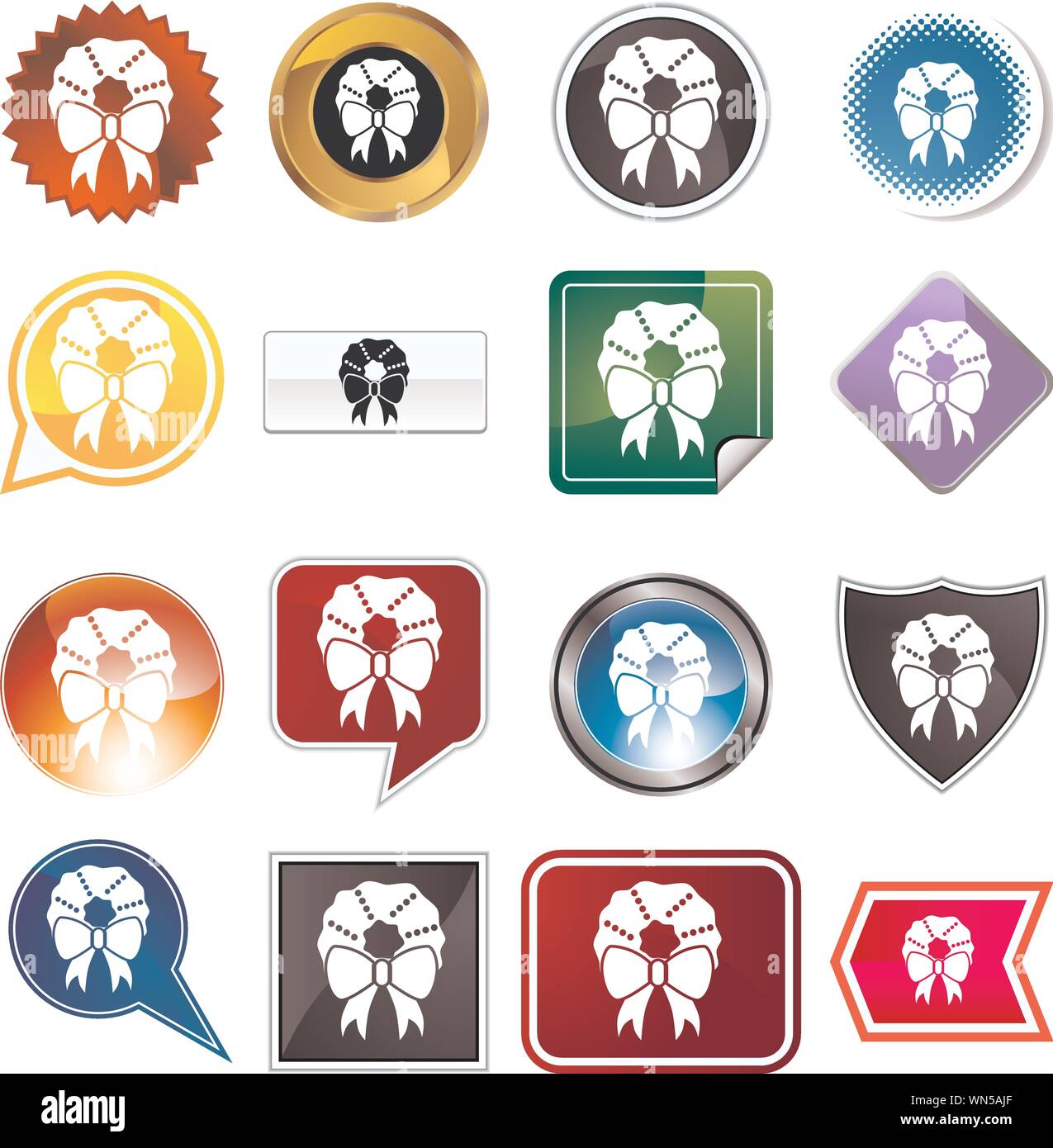 Multiple Buttons - Wreath Stock Vector Image & Art - Alamy