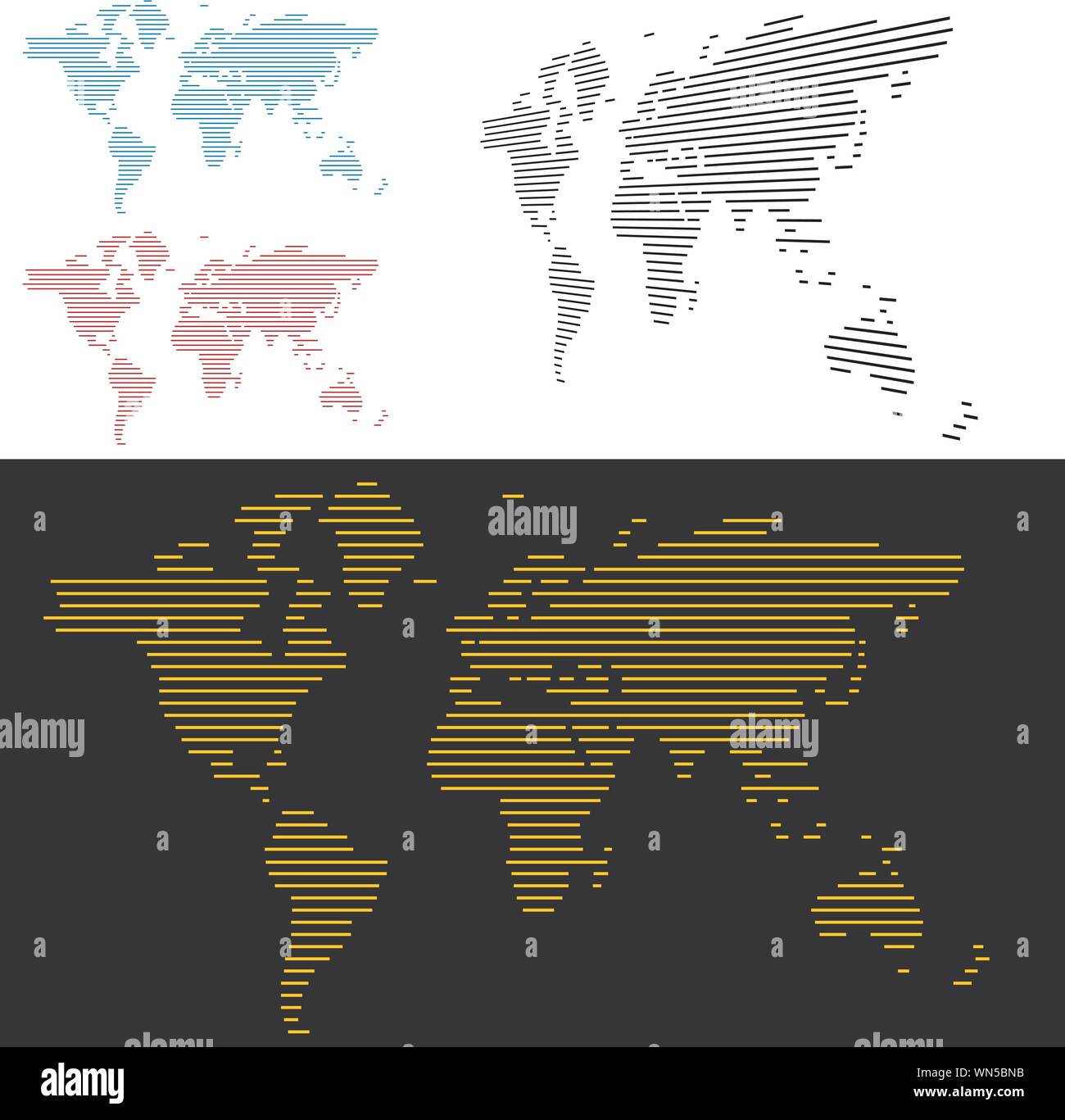 World Map Line Screen Stock Vector Image & Art - Alamy
