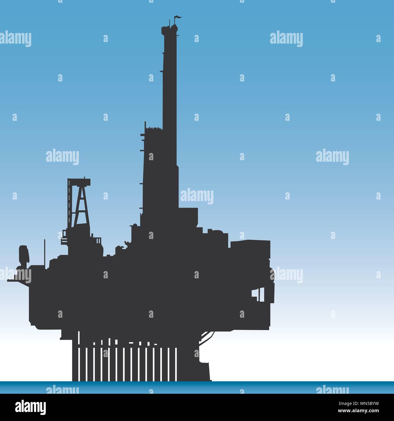Oil rig red blue Stock Vector Images - Alamy