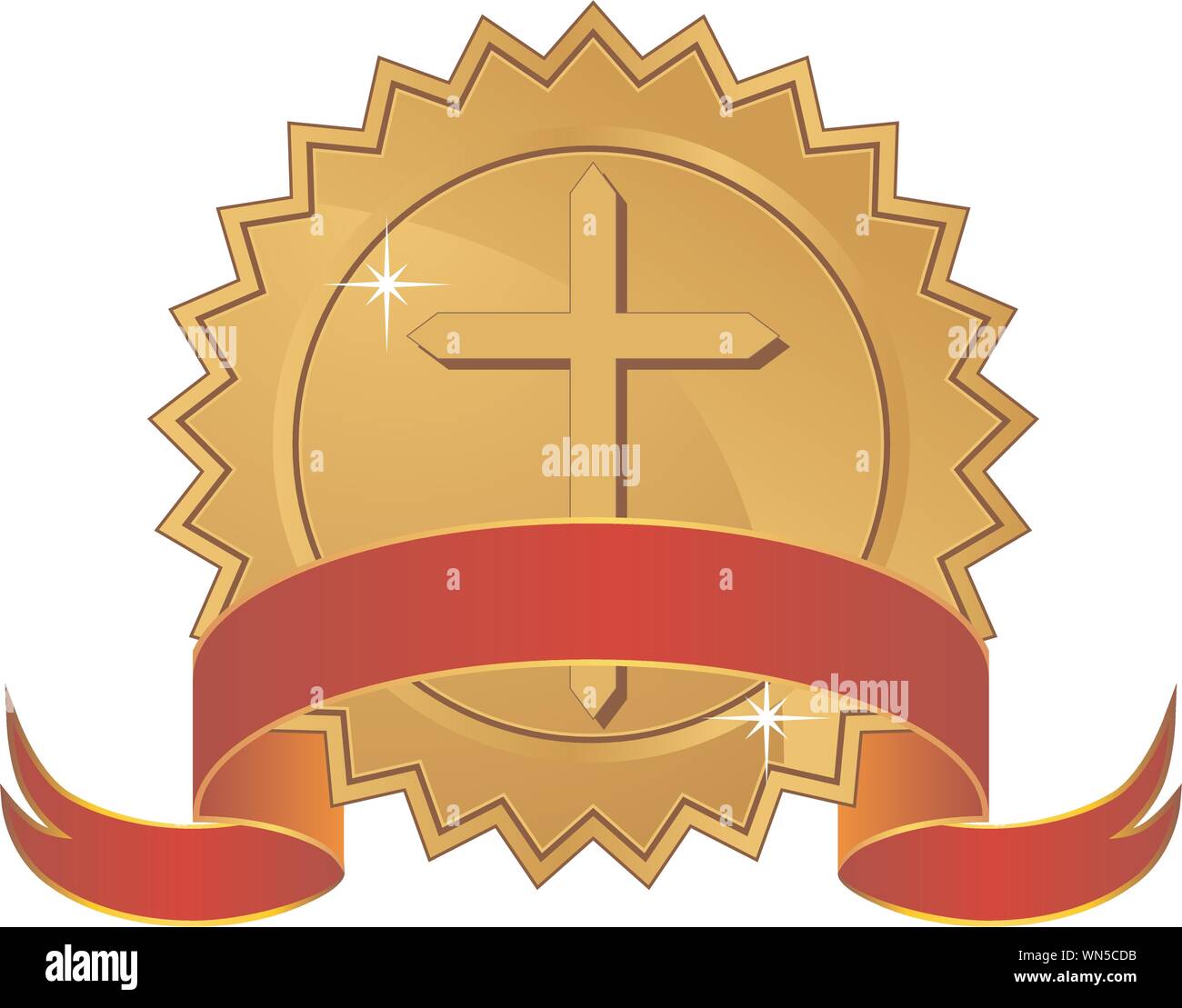 Cross with Ribbon Stock Vector Image & Art - Alamy
