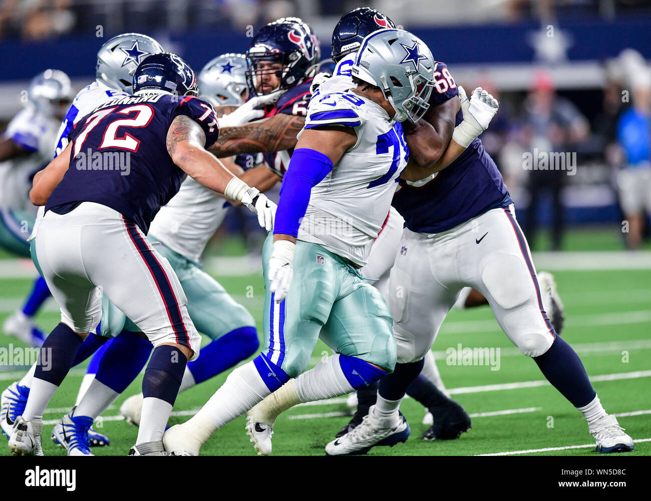 August 24th, 2019:.Dallas Cowboys defensive tackle Trysten Hill (79) in ...