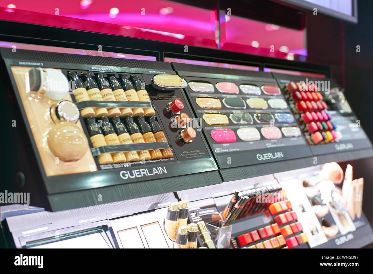 DUBAI, UAE - CIRCA FEBRUARY, 2019: cosmetics on display at Dubai ...