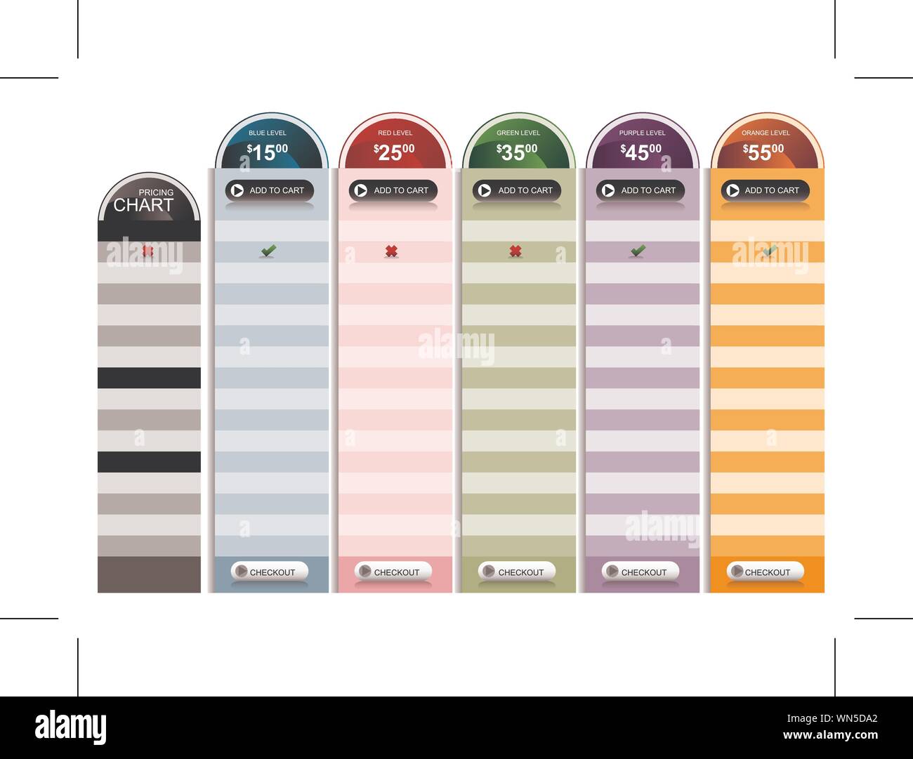 Circle Pricing Chart Stock Vector Image & Art - Alamy