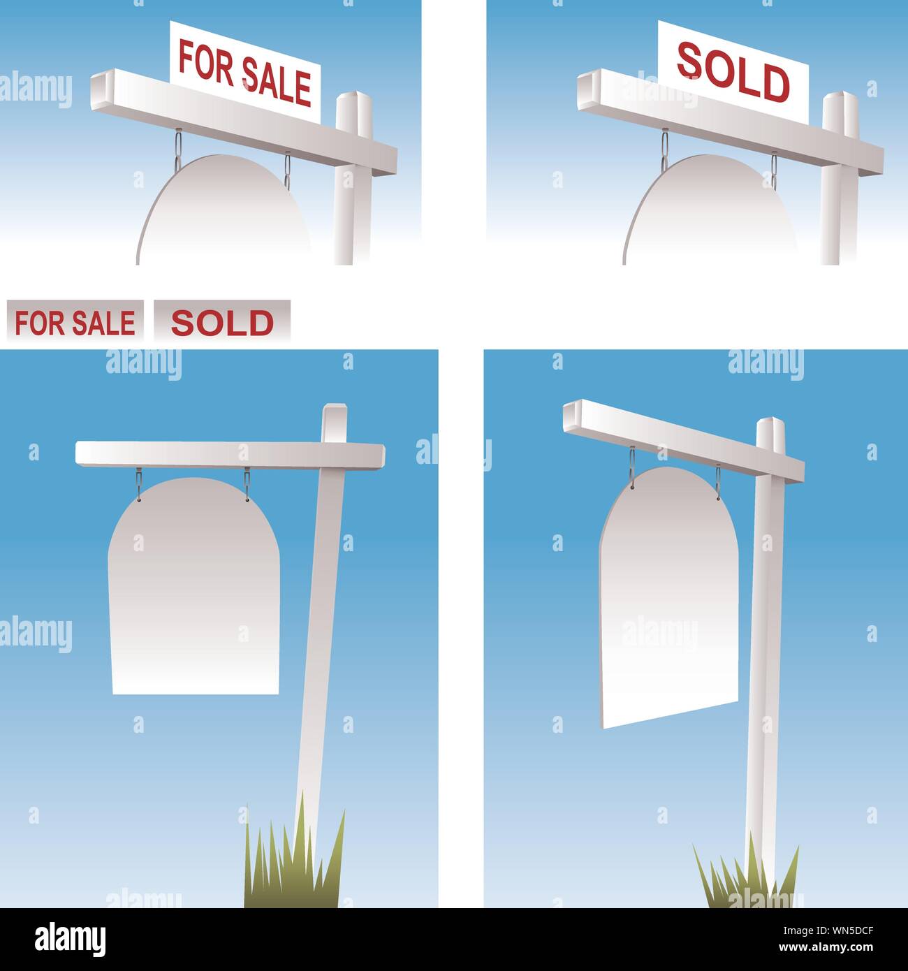 Real Estate Sign Stock Vector Image & Art - Alamy