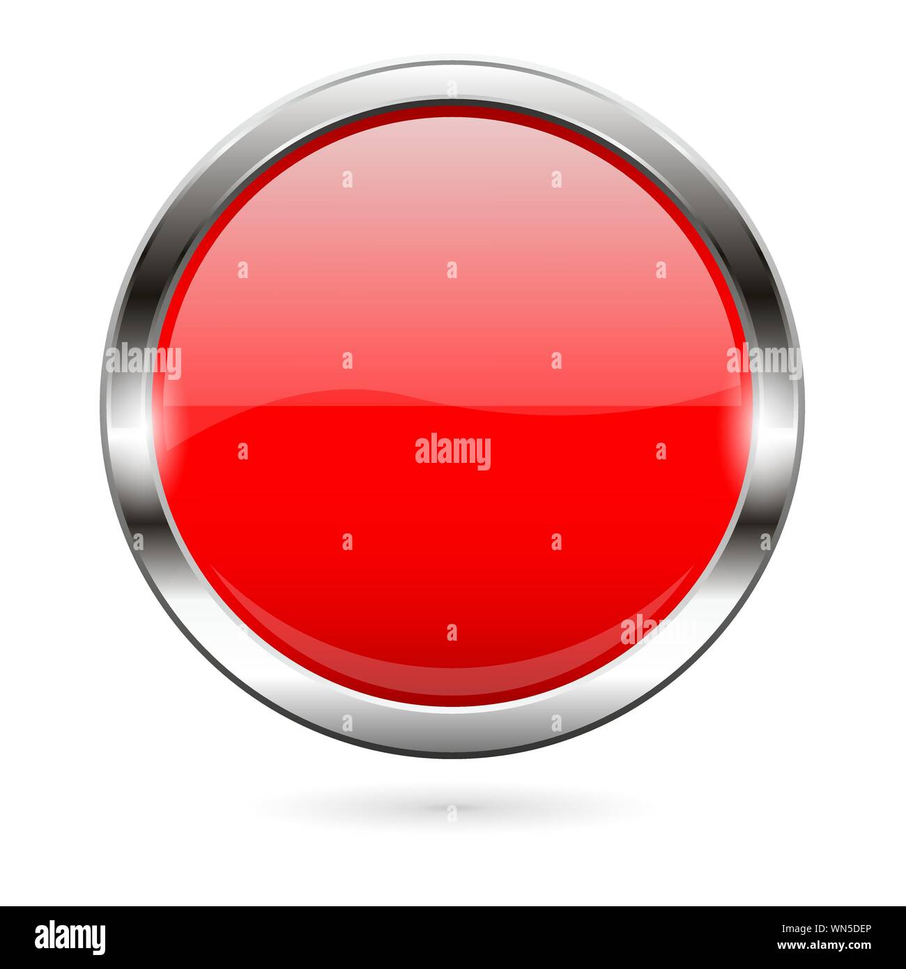 Red glass button. 3d shiny round icon. Vector illustration isolated on ... Red glass button. 3d shiny round icon. Vector illustration isolated on ...