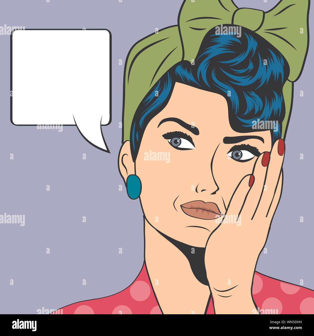 cute retro woman in comics style Stock Vector Image & Art - Alamy