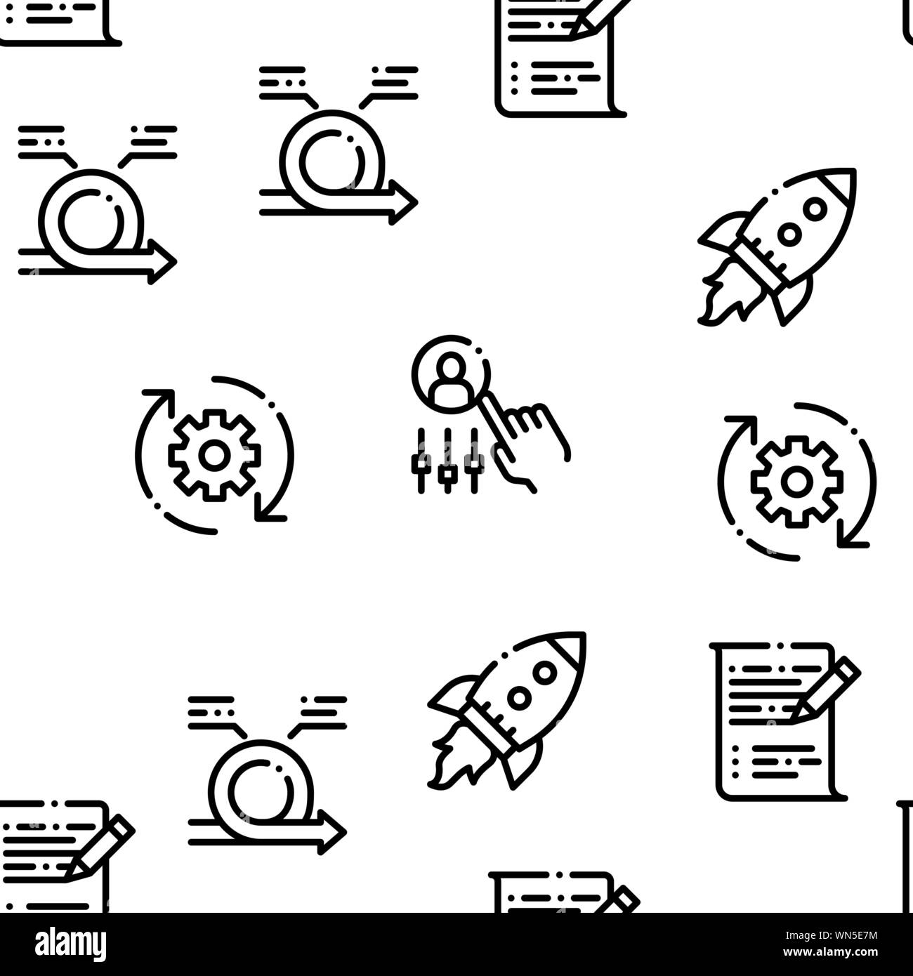 Scrum Agile Seamless Pattern Vector Stock Vector Image & Art - Alamy