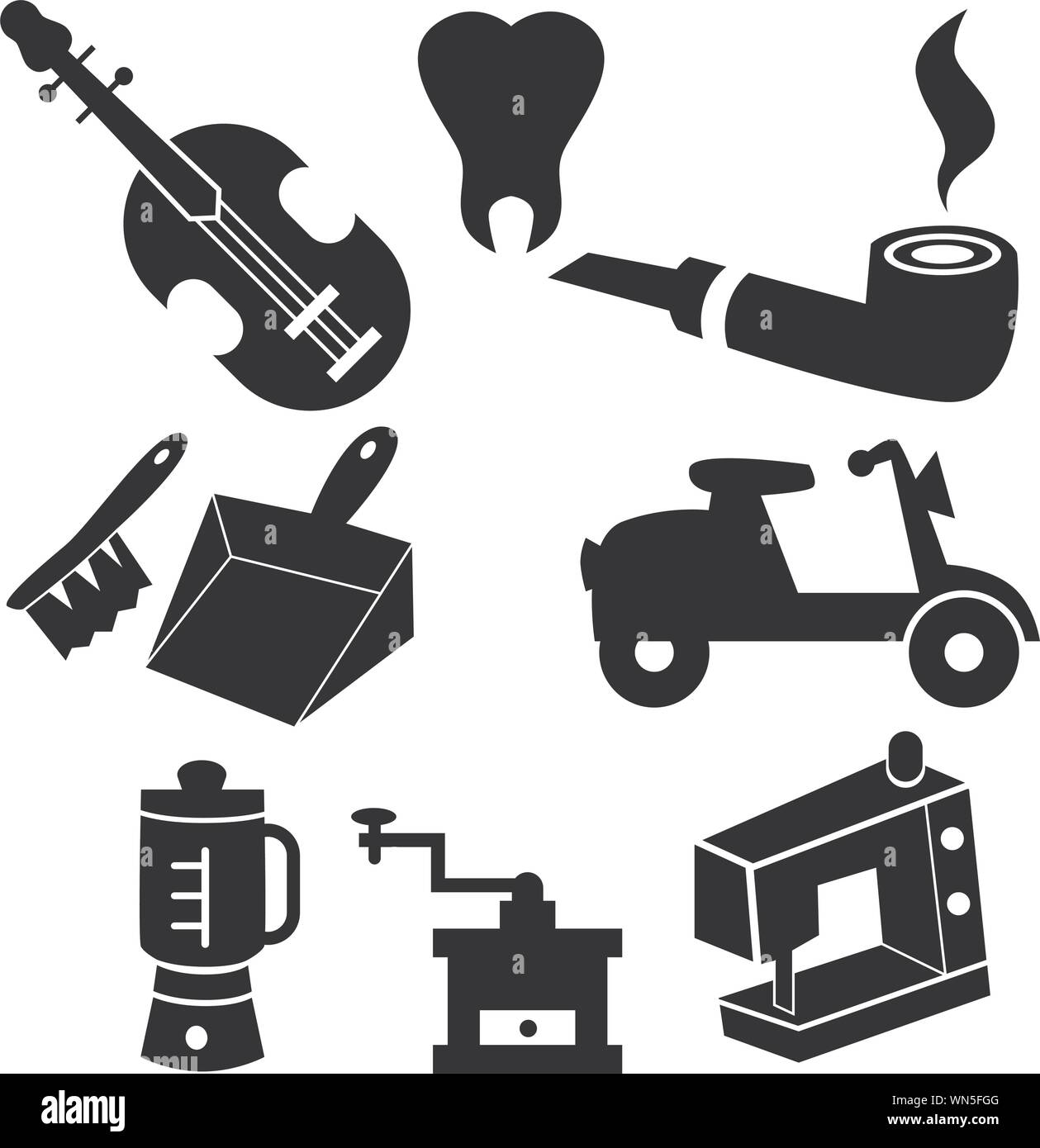 Common Object Set Stock Vector Image & Art - Alamy