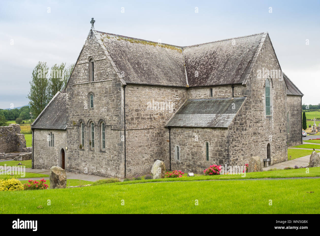 A view of Ballintubber Abbey, near Ballintubber in County Mayo in ...