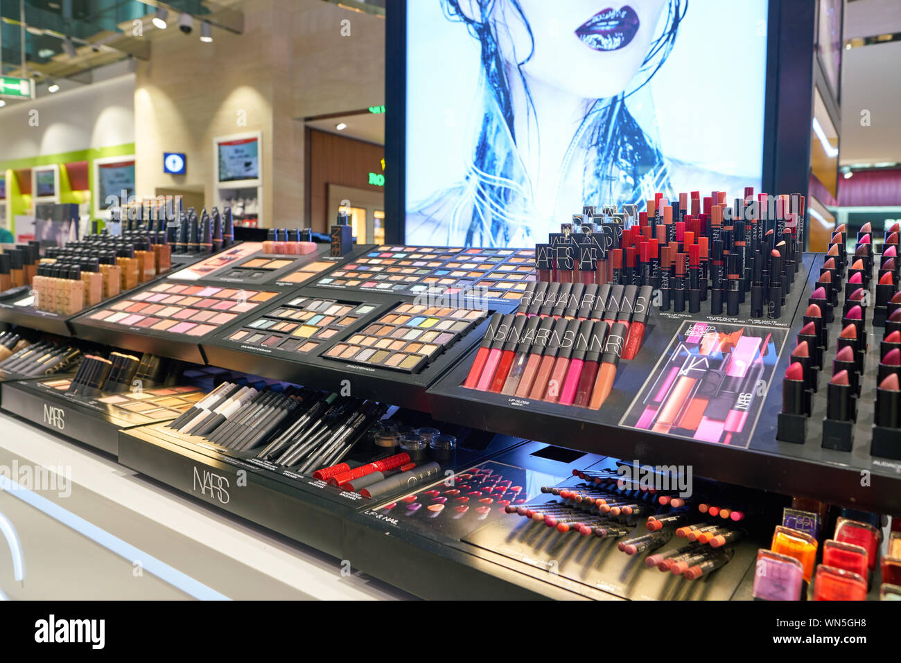 DUBAI, UAE - CIRCA JANUARY, 2019: cosmetics on display at Dubai ...