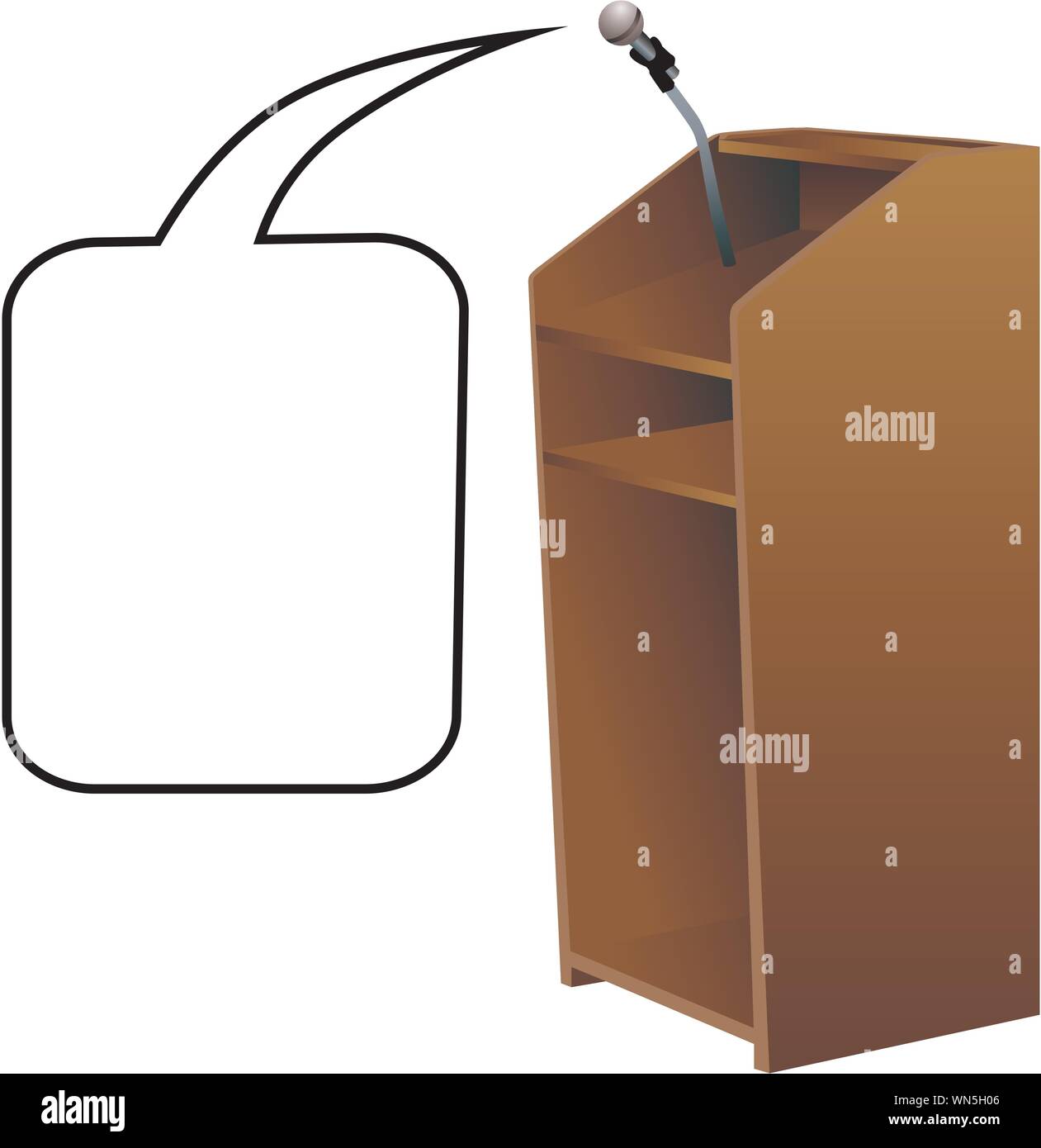 Wooden podium stand Stock Vector Images - Alamy