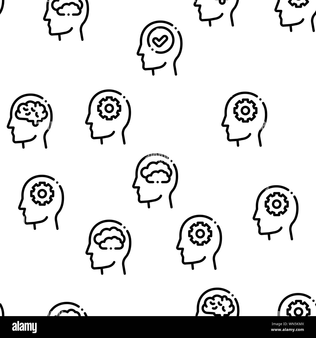 Mind Seamless Pattern Vector Stock Vector Image And Art Alamy