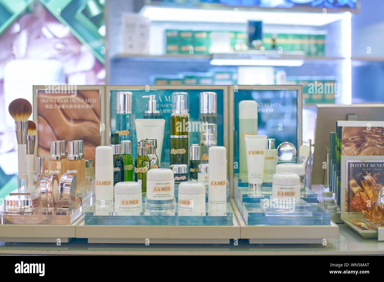 DUBAI, UAE - CIRCA FEBRUARY, 2019: cosmetics on display at Dubai ...