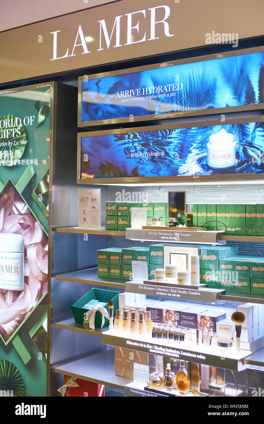 DUBAI, UAE - CIRCA FEBRUARY, 2019: cosmetics on display at Dubai ...