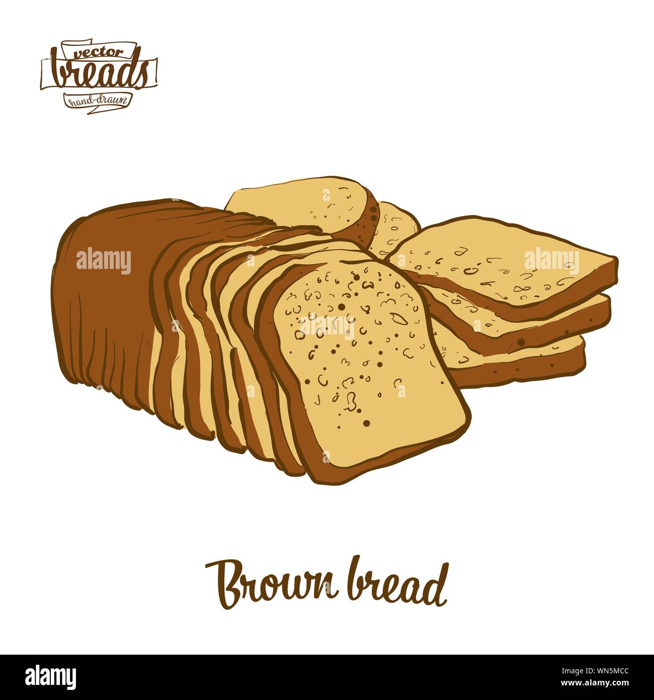 Bread vector hi-res stock photography and images - Alamy