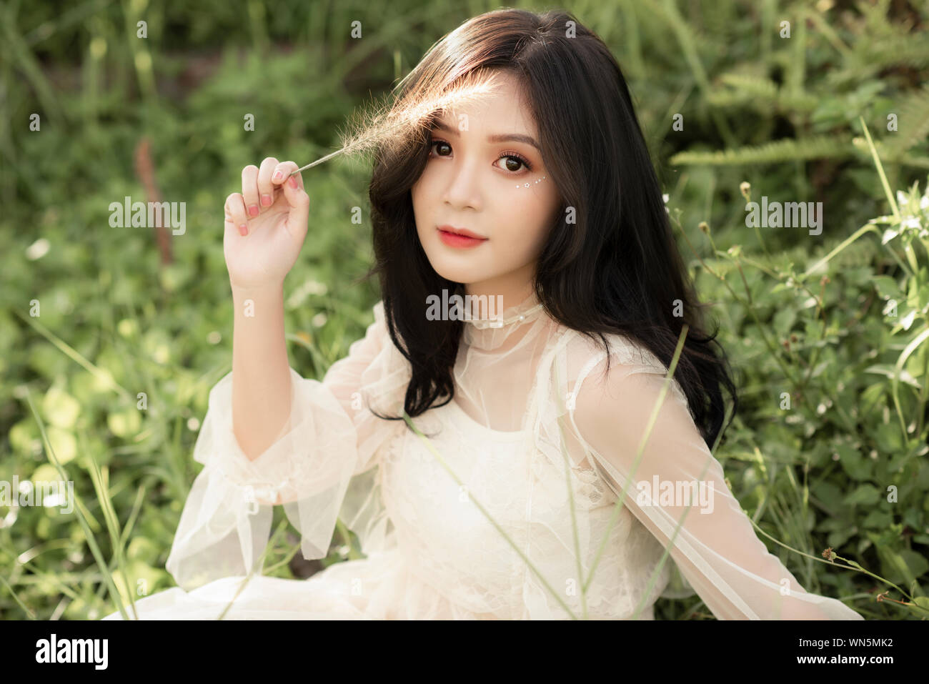 beautiful girl. with charming eyes. I call it the fall girl Stock Photo ...