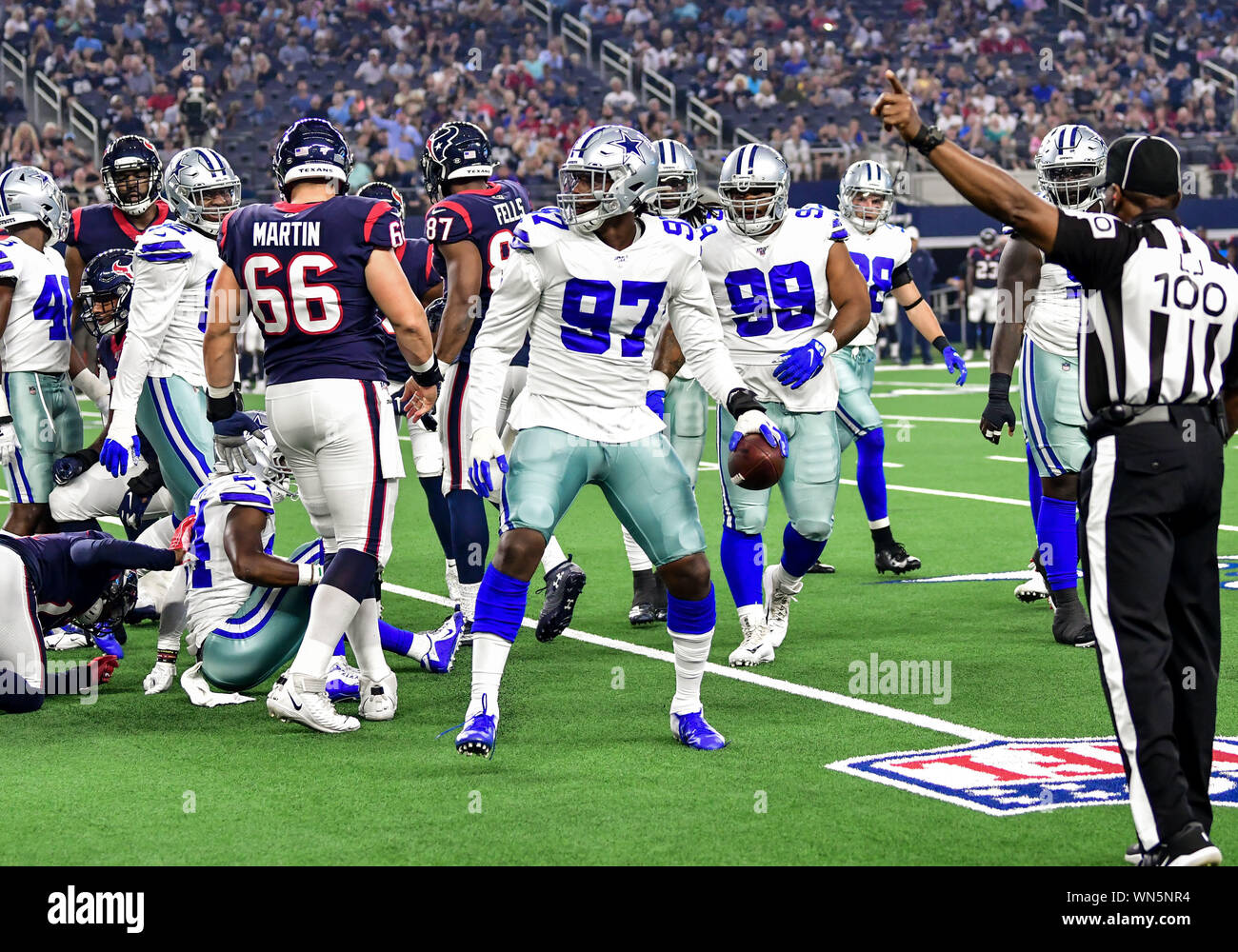 August 24th, 2019:.Dallas Cowboys defensive end Taco Charlton (97 ...