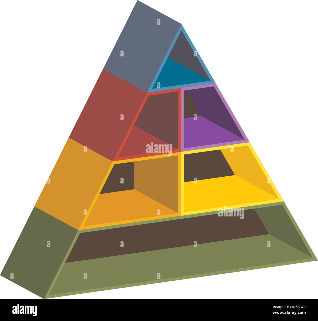 Pyramid with Shelves Stock Vector Image & Art - Alamy