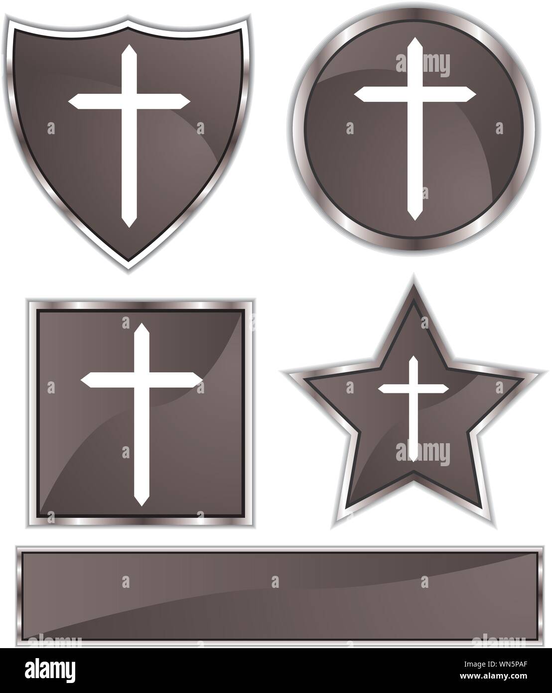 Vector black crosses icon Stock Vector Images - Alamy