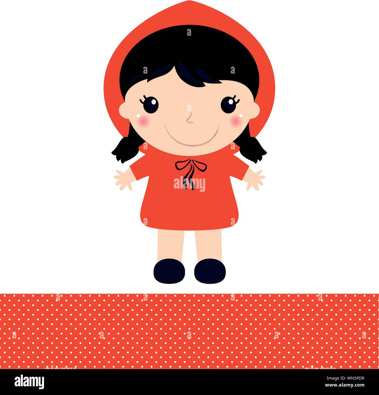 Little Red Riding Hood isolated on white Stock Vector Image & Art - Alamy