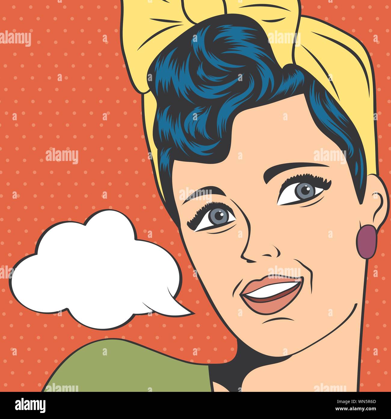 cute retro woman in comics style Stock Vector Image & Art - Alamy