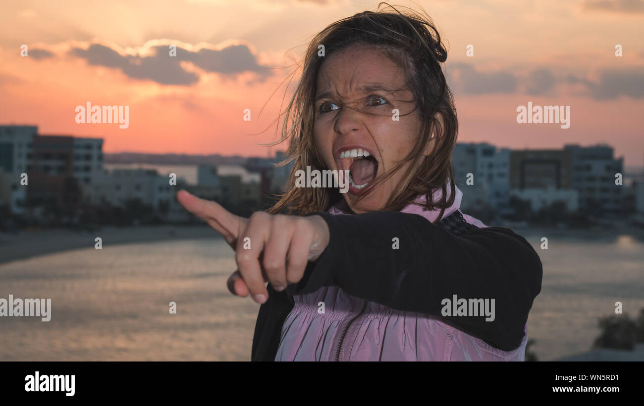 Angry shouting pointing hi-res stock photography and images - Alamy