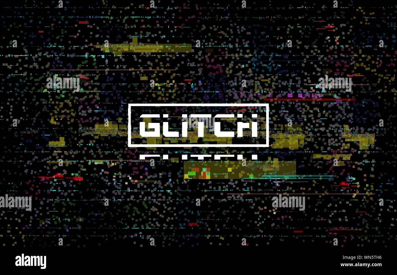 Glitch game illustration vect Stock Vector Images - Alamy