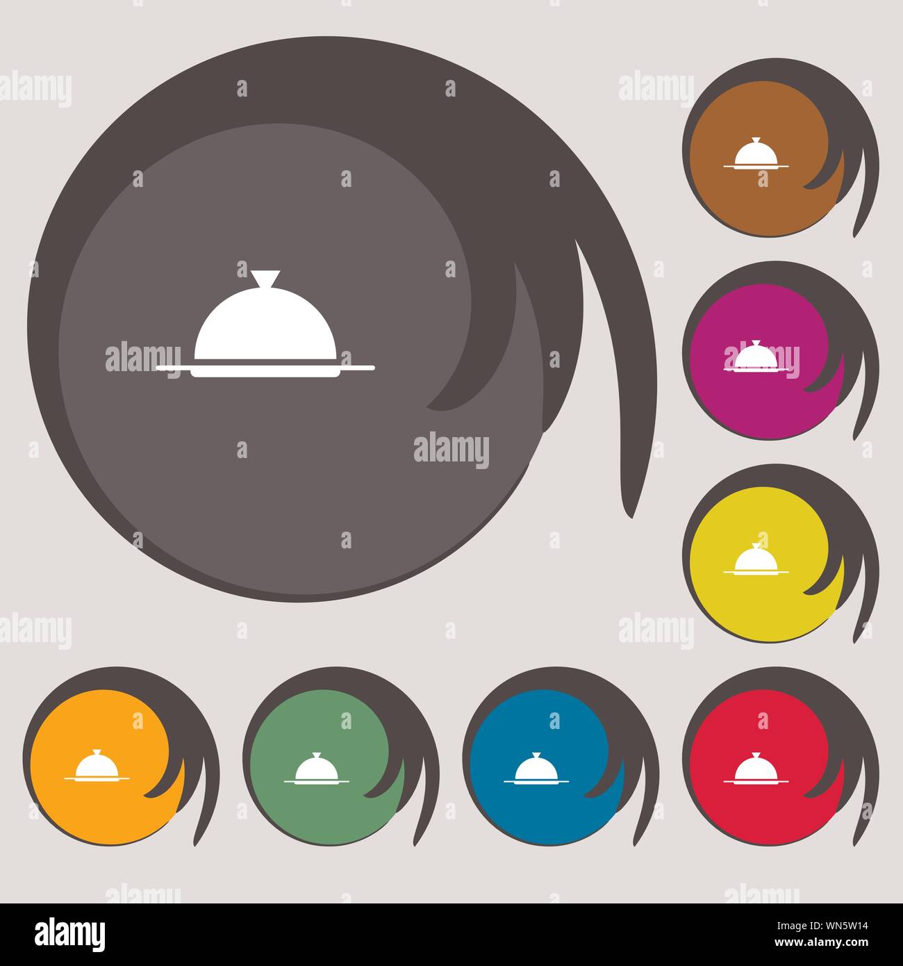 Food platter serving sign icon. Table setting in restaurant symbol ...