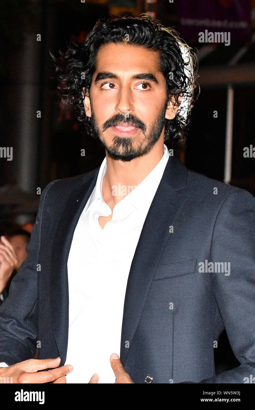 Toronto, Canada. 05th Sep, 2019. - English Actor Dev Patel arrives for ...
