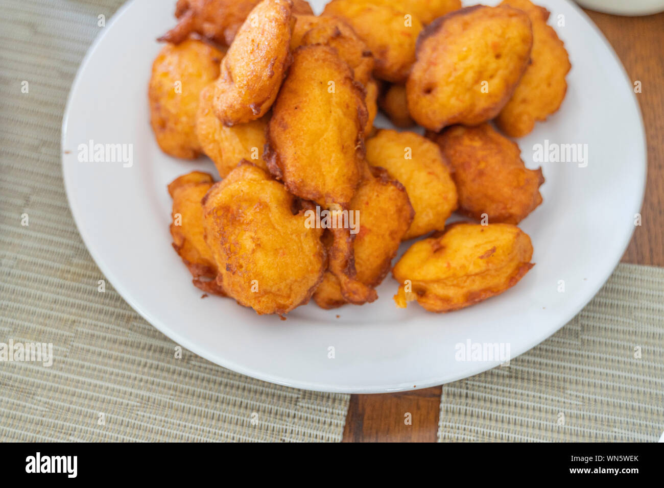 Pile of Tasty deep fried Nigerian Akara ready to eat Stock Photo - Alamy