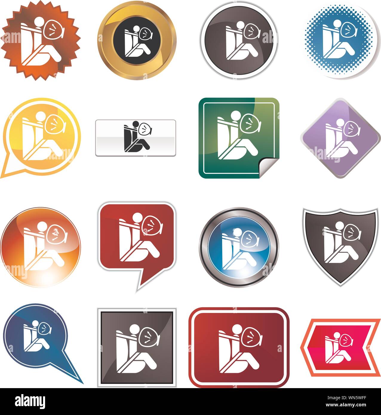 Airbag warning label hi-res stock photography and images - Alamy