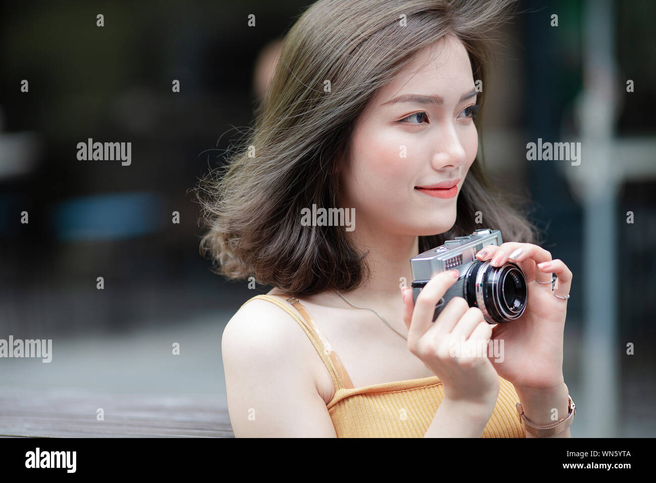 beautiful girl. with charming eyes. I call it the fall girl Stock Photo ...