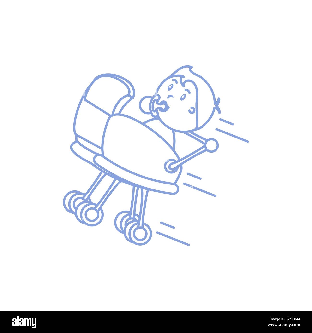 cute newborn in baby cart vector illustration design Stock Vector Image ...