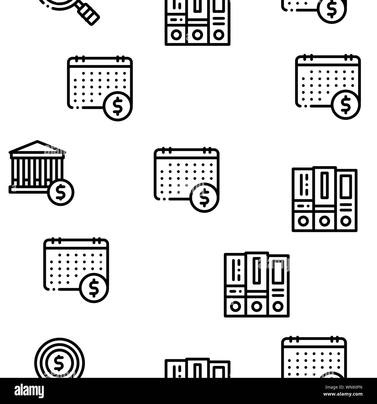 Financial Accounting Seamless Pattern Vector Stock Vector Image & Art ...