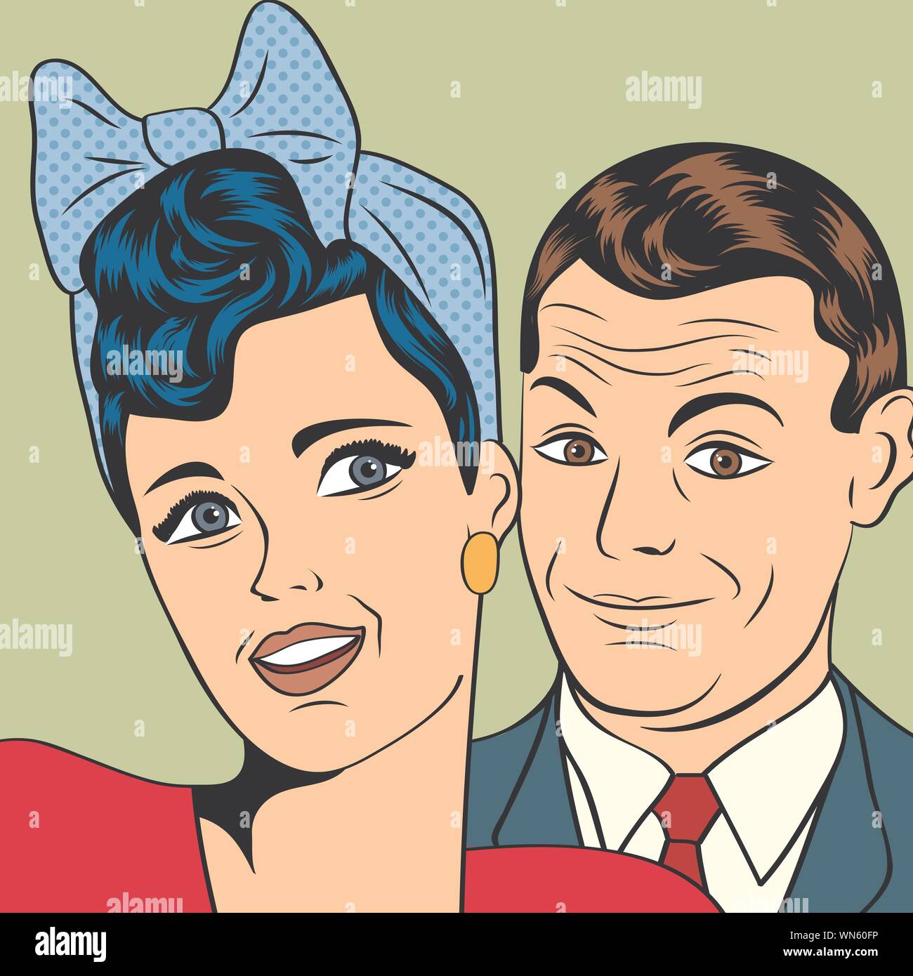 Man And Woman Love Couple In Pop Art Comic Style Stock Vector Image And Art Alamy 