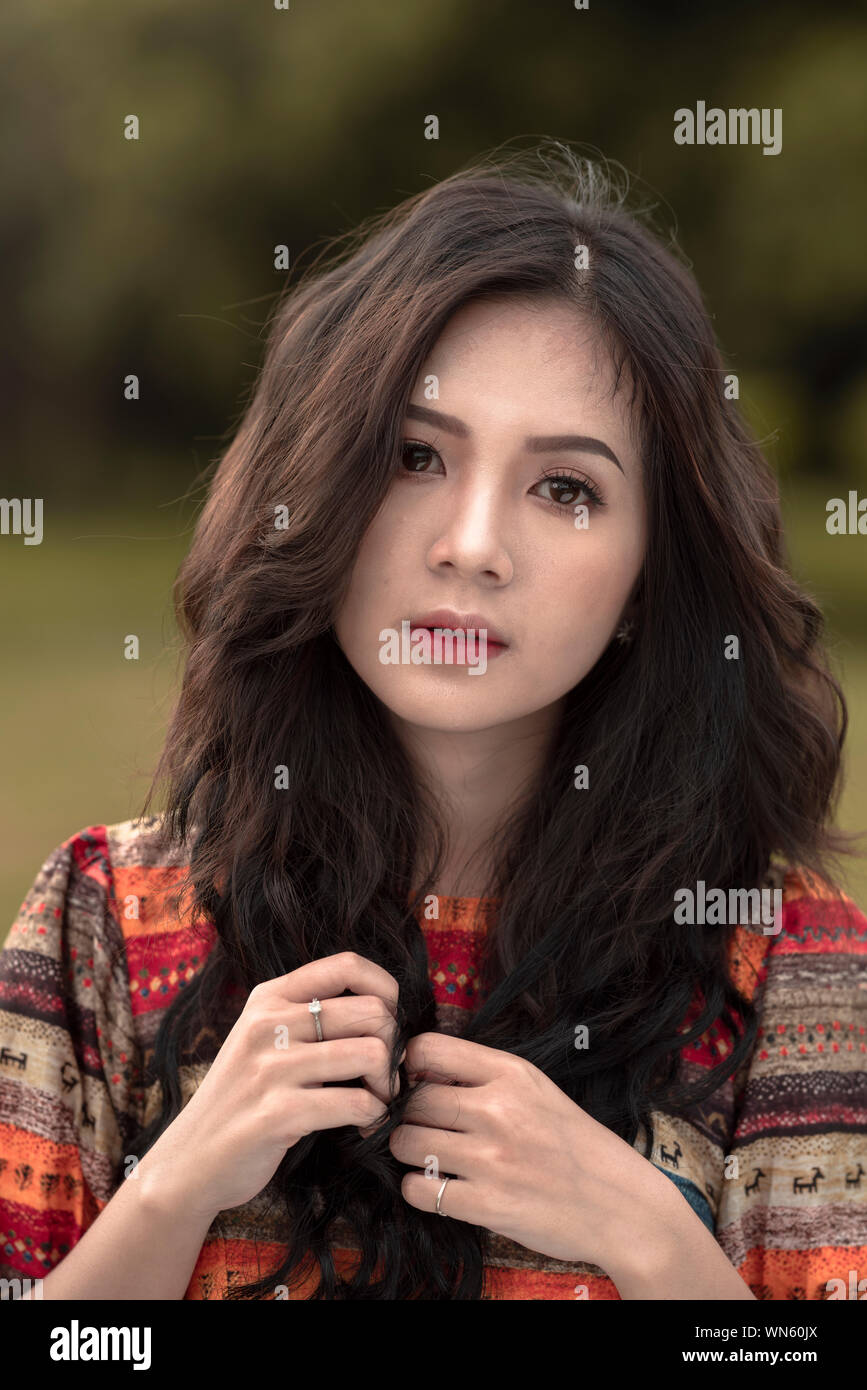 beautiful girl. with charming eyes. I call it the fall girl Stock Photo ...