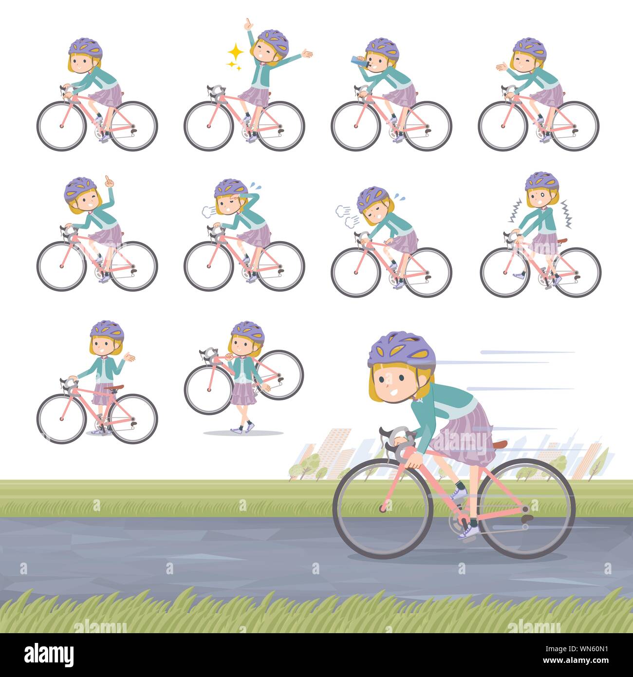 Primary bike bicycle Stock Vector Images - Alamy
