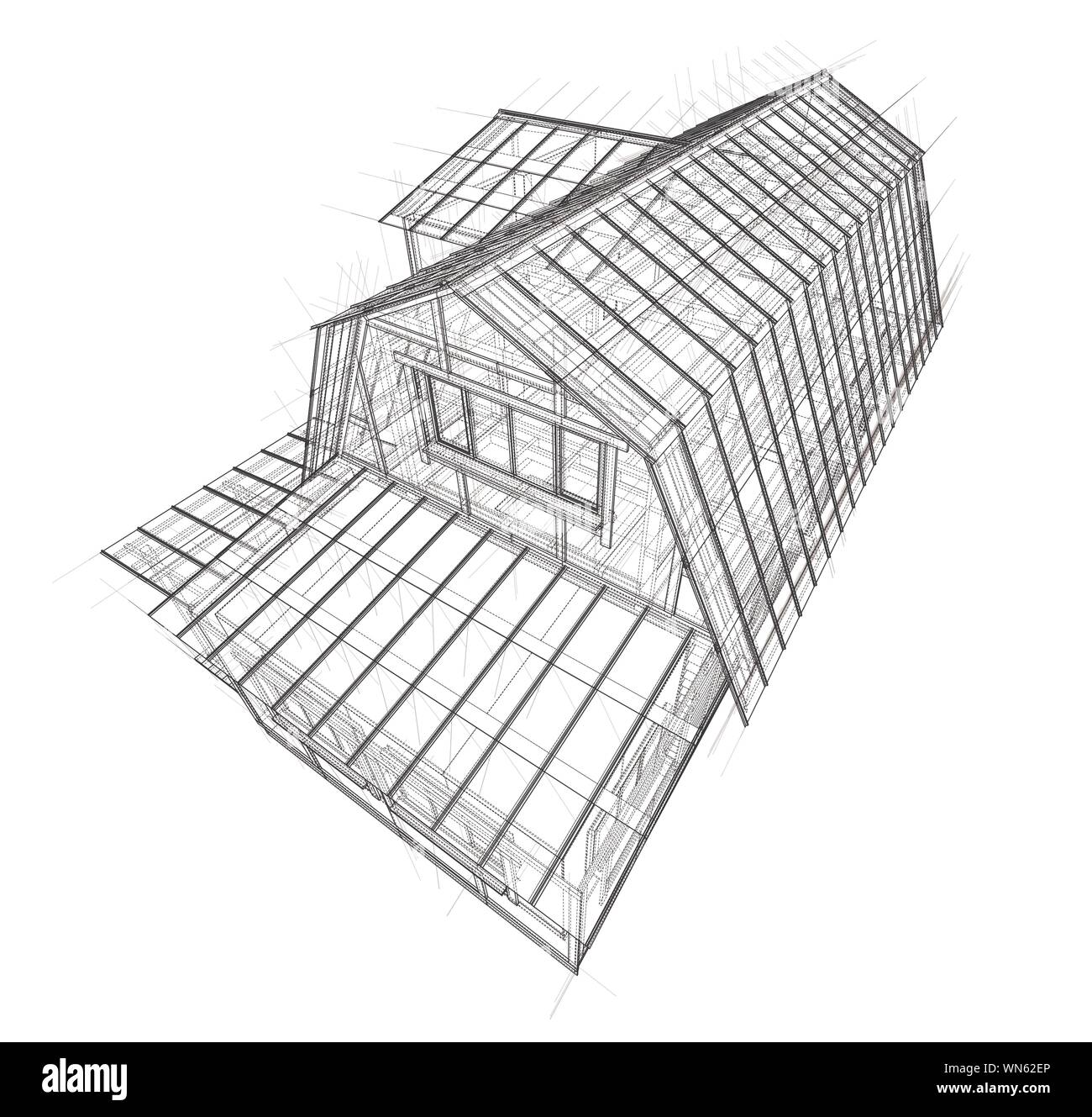 3d rendering building plan Stock Vector Images - Alamy