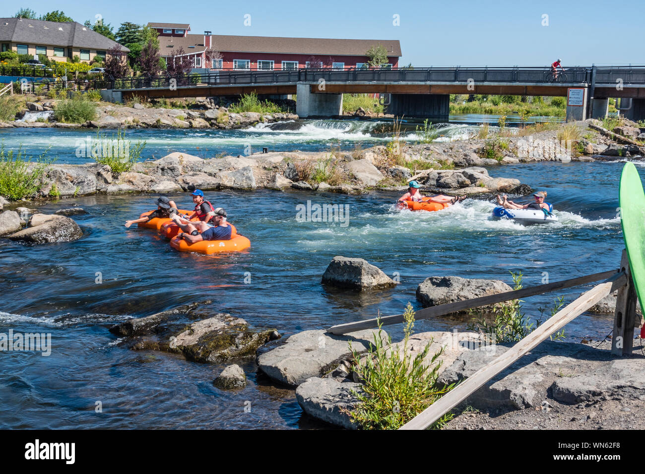 Tubing in the Deschutes River in Bend, Oregon Stock Photo - Alamy
