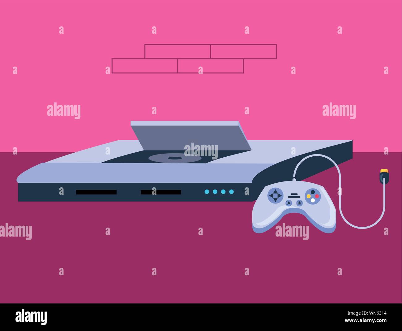 video game control with console vector illustration design Stock Vector ...