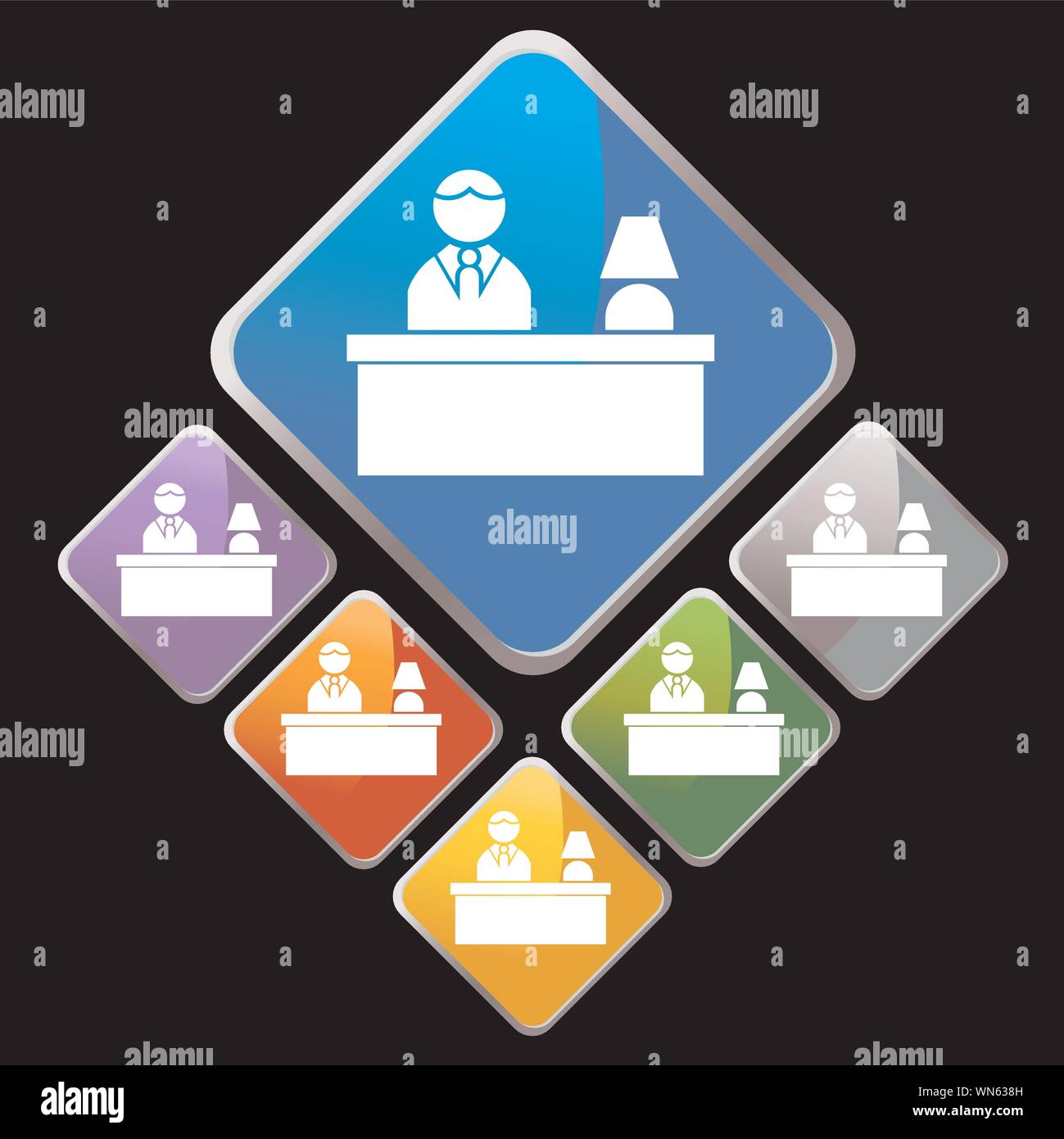 Hotel front desk man Stock Vector Images - Alamy