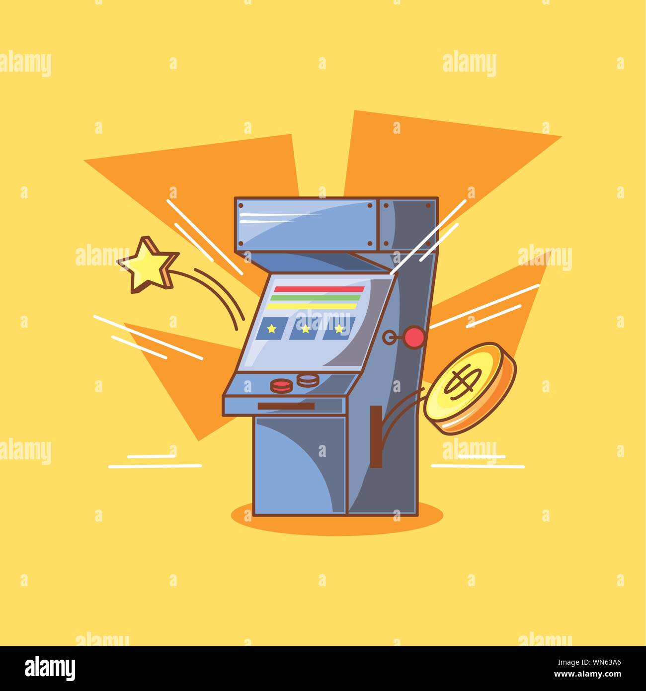 classic video game console of coins vector illustration design Stock ... classic video game console of coins vector illustration design Stock ...