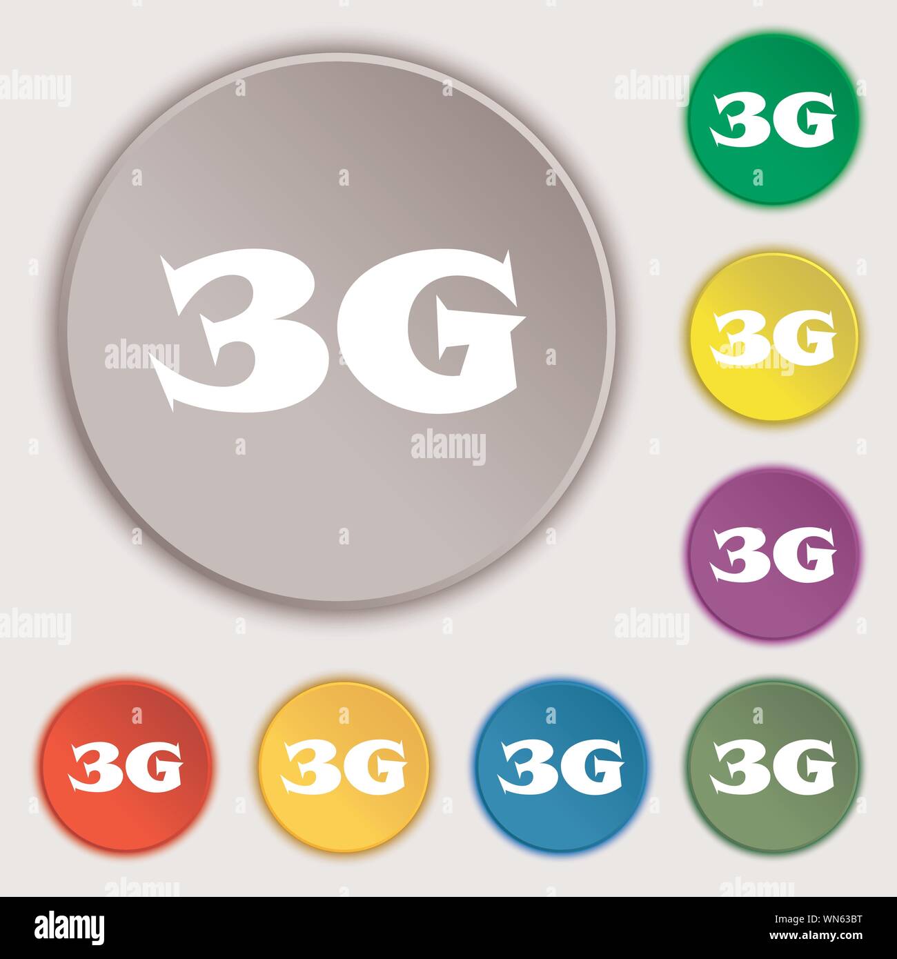 3G sign icon. Mobile telecommunications technology symbol. Symbols on ...