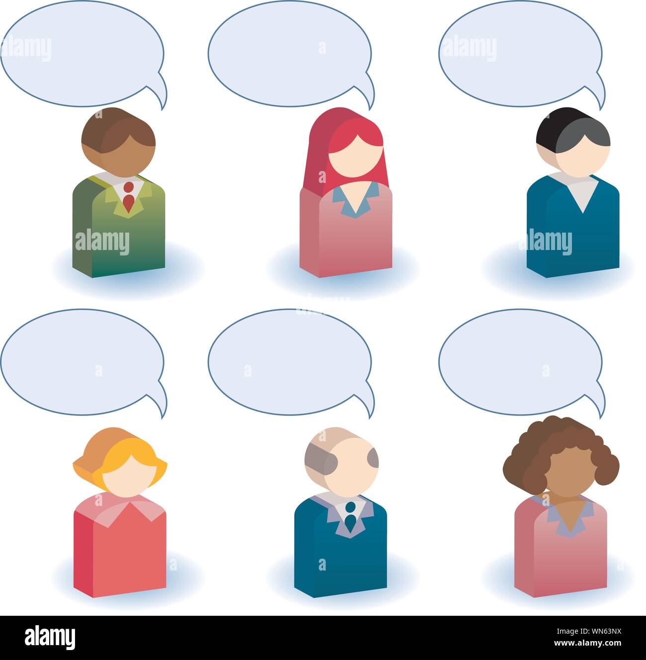 Talking speaking communicating Stock Vector Images - Alamy