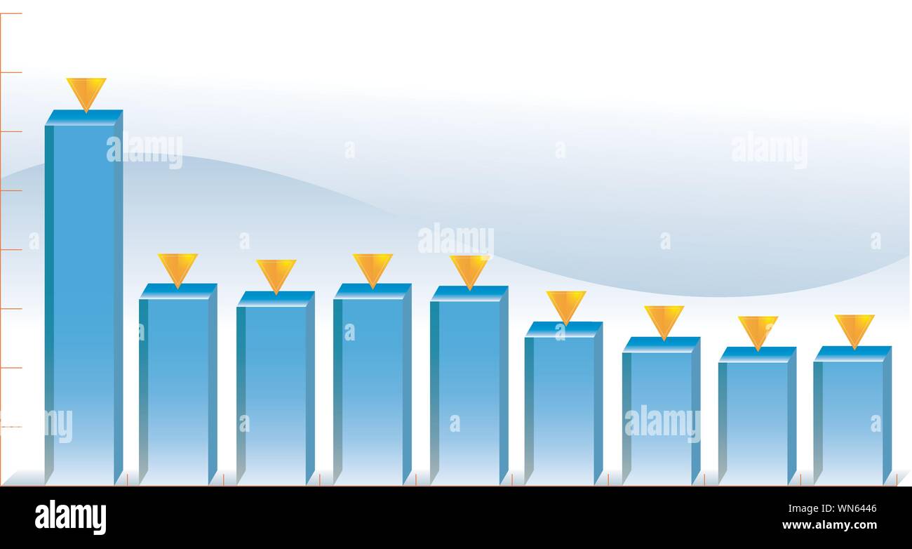 Blue bar chart arrows Stock Vector Images - Alamy