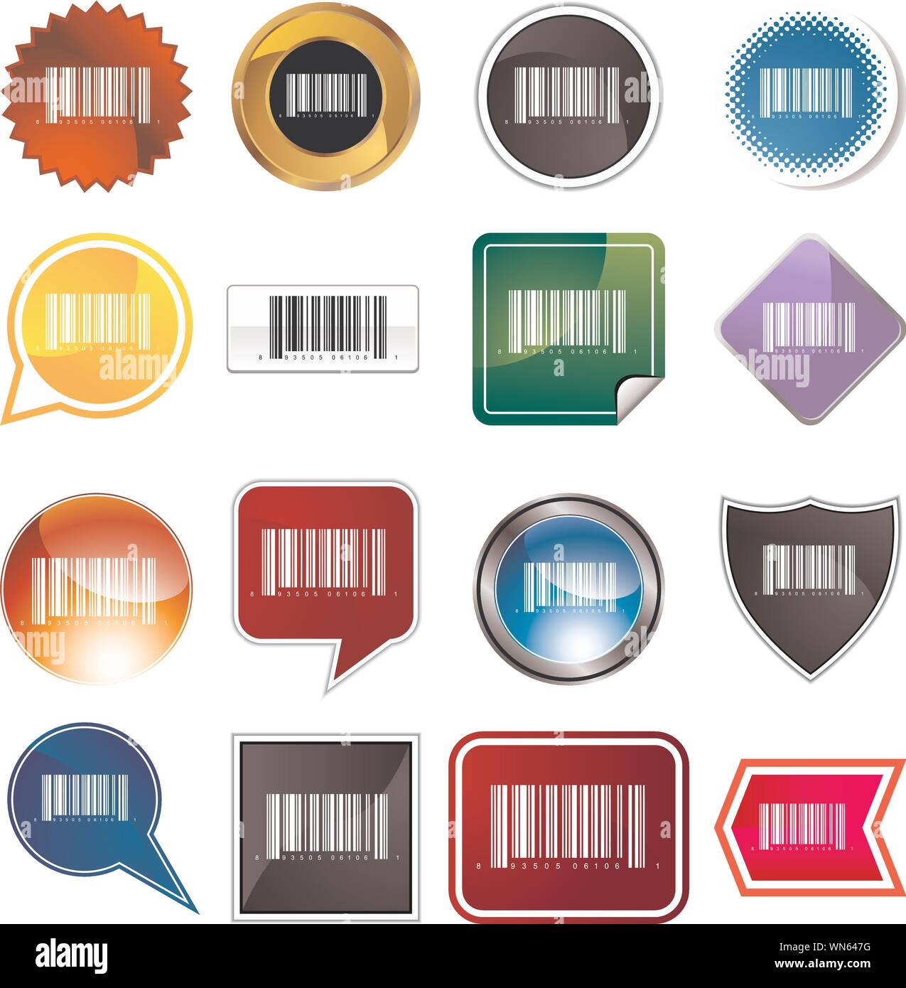 Barcode Label Set Stock Vector Image & Art - Alamy