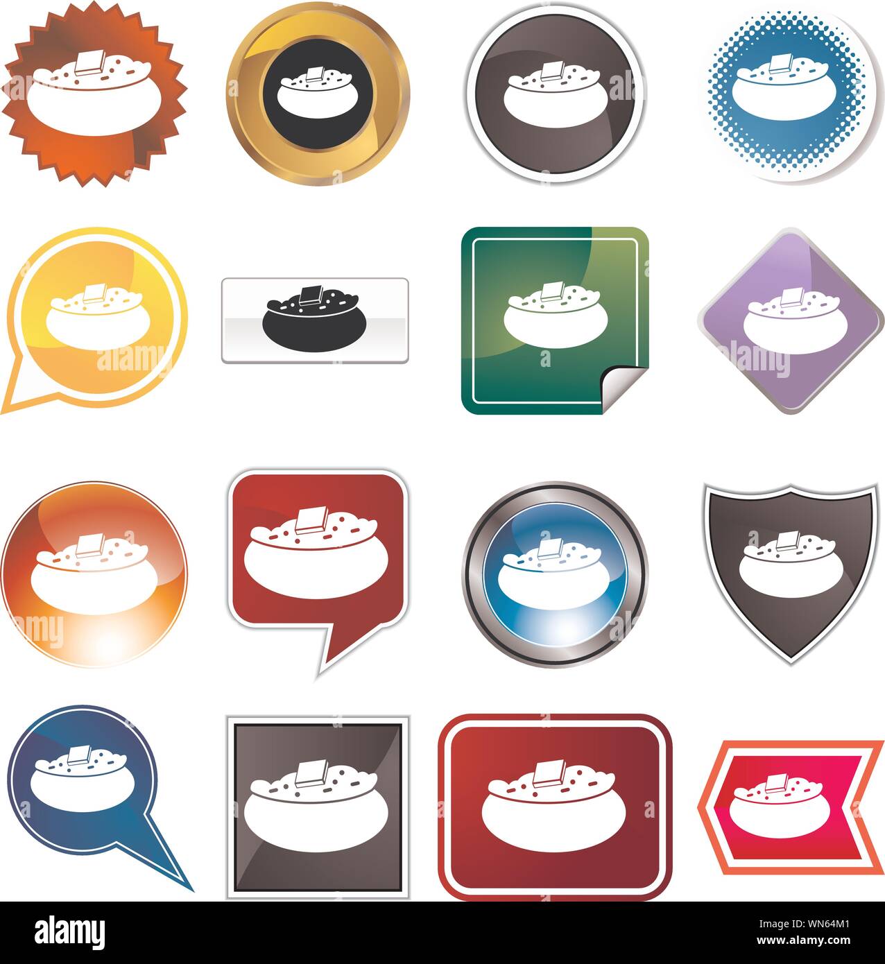 Baked Potato Icon Set Stock Vector Image & Art - Alamy