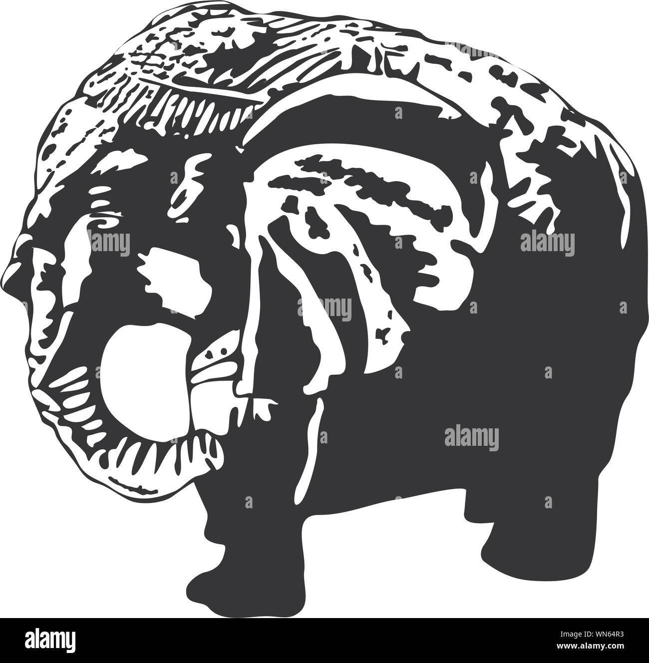 Wrinkled elephant Stock Vector Images - Alamy
